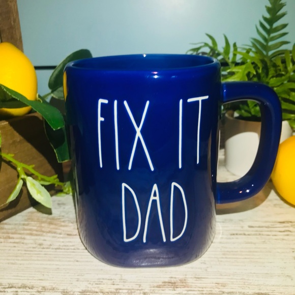 Rae Dunn | Accessories | Rae Dunn Blue Fix It Dad Mug New | Poshmark